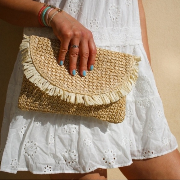 Beachly | Bags | Beachly North Shore Clutch Straw Purse Clutch Coastal ...